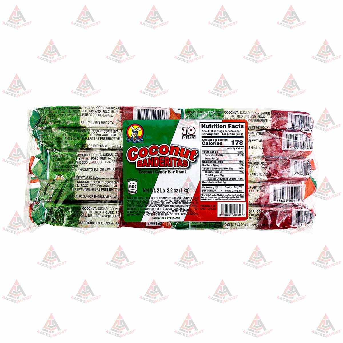 Azteca Coconut Banderita 10pc – 4 Aces Import
