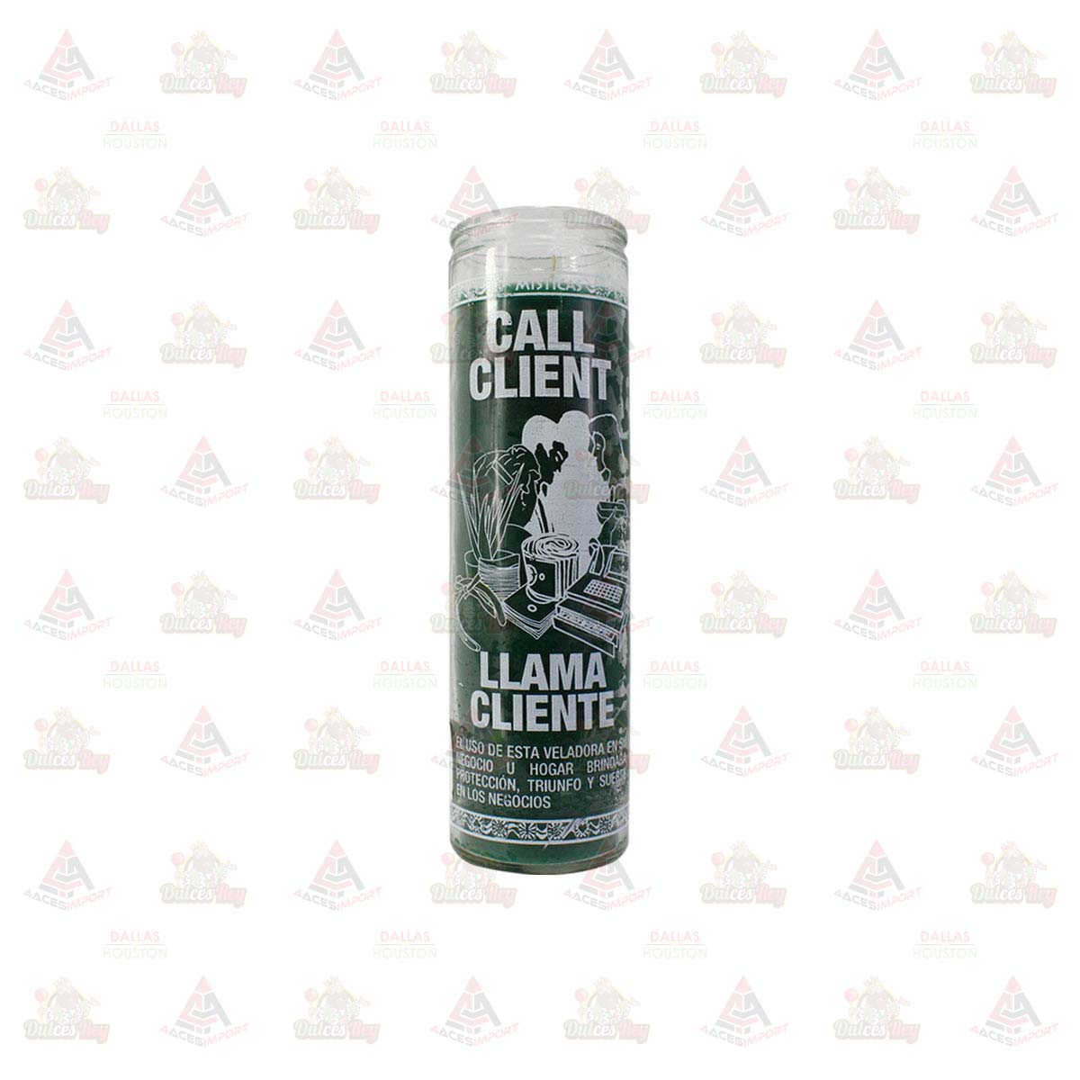 Veladora Llama Clientes Verde – 4 Aces Import